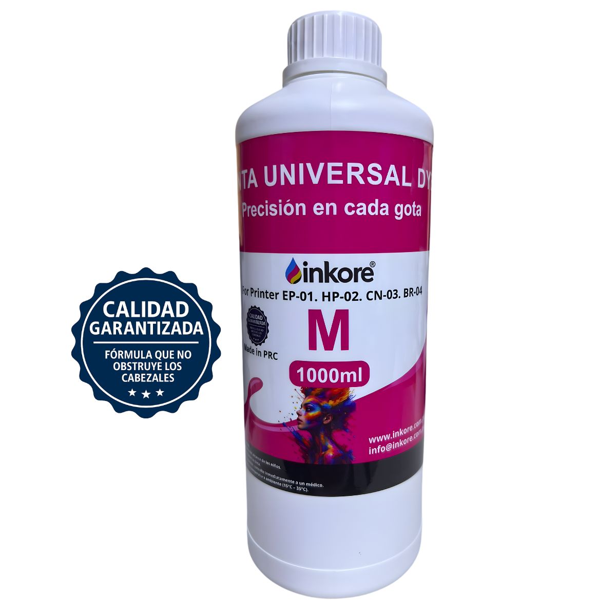 Tinta Inkore® magenta 1 Litro Universal | Alta Calidad