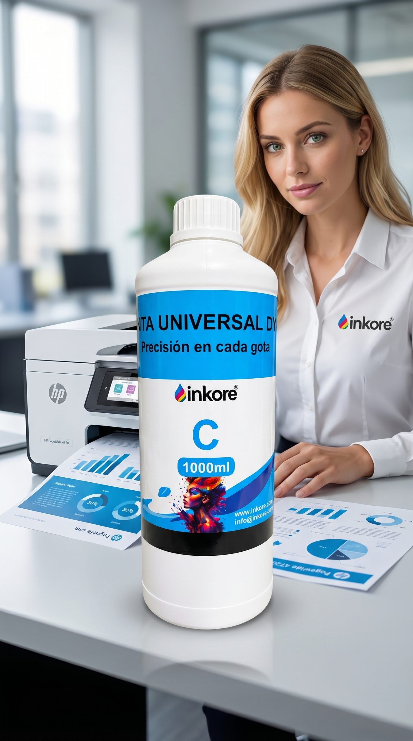 Tinta Inkore® magenta 1 Litro Universal | Alta Calidad